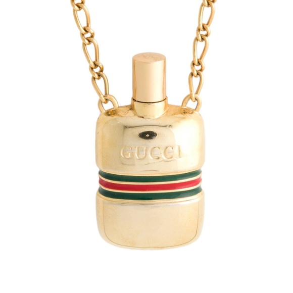 Gucci | Jewelry | Rare Vintage Gucci Necklace Perfume Medicine Bottle ...